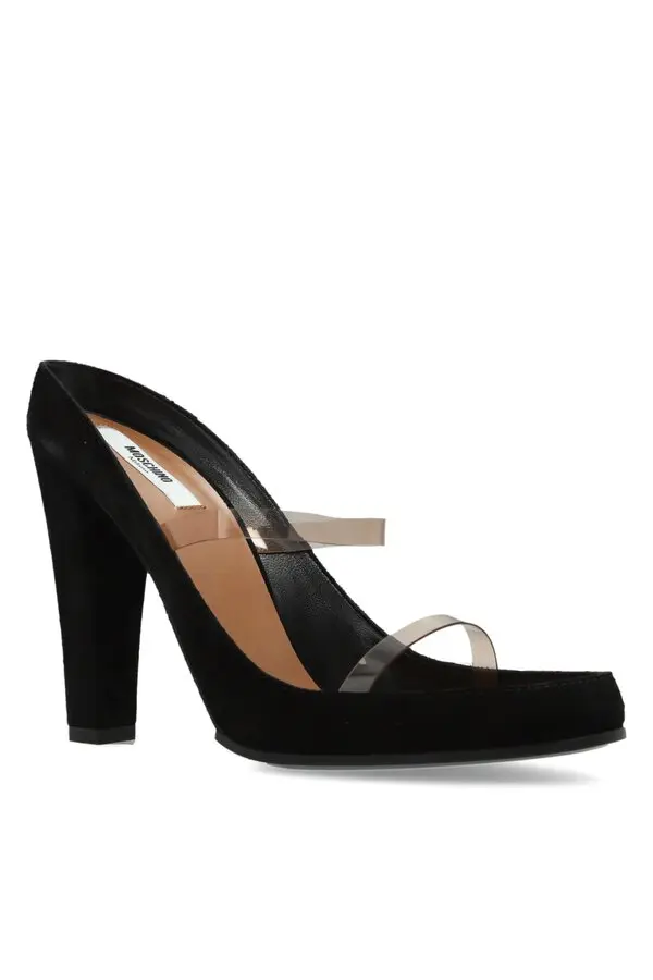 Moschino Clear Strap Heeled Sandals
