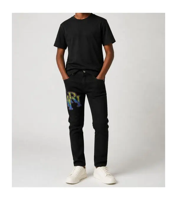 Amiri Staggered Logo-print Jeans