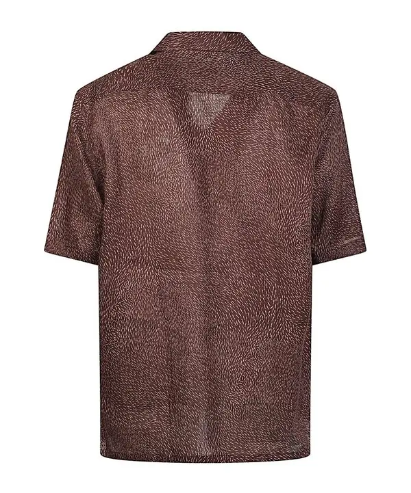 Brioni Cuban Printed Short-sleeve Shirt