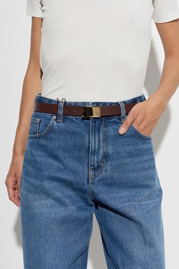 Victoria Beckham Color-blocked Leather Belt