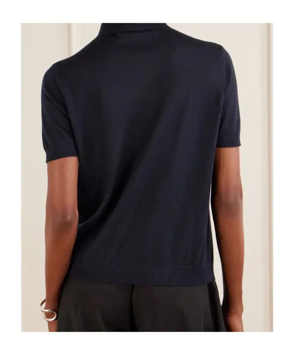 LISA YANG Short-sleeved Knitted Polo