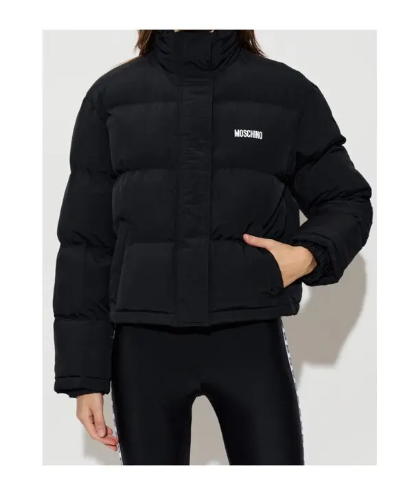 Moschino Padded Long Sleeve Jacket With Stand-up Collar