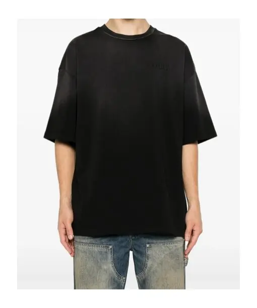 Amiri Bandana-print Logo-embroidered T-shirt - Black