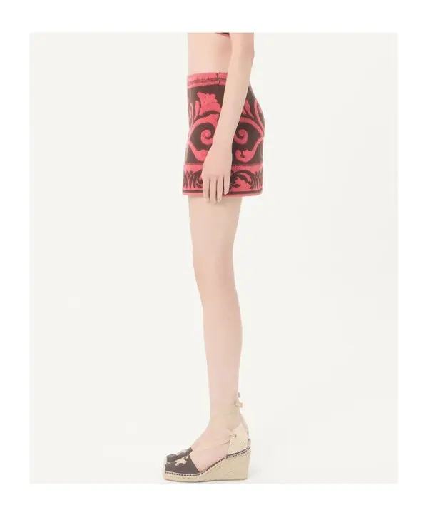 Valentino Garavani Terry Cloth Printed Mini Skirt