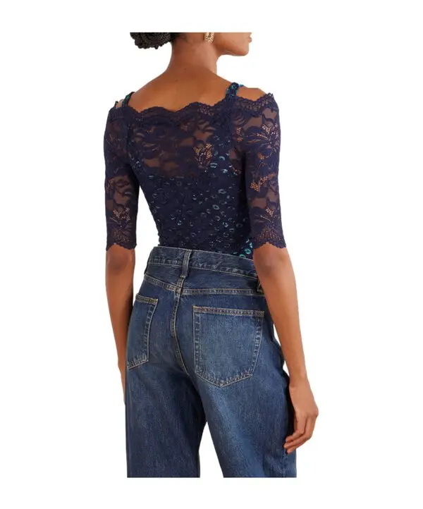 Rabanne Trompe-l'œil Lace Top