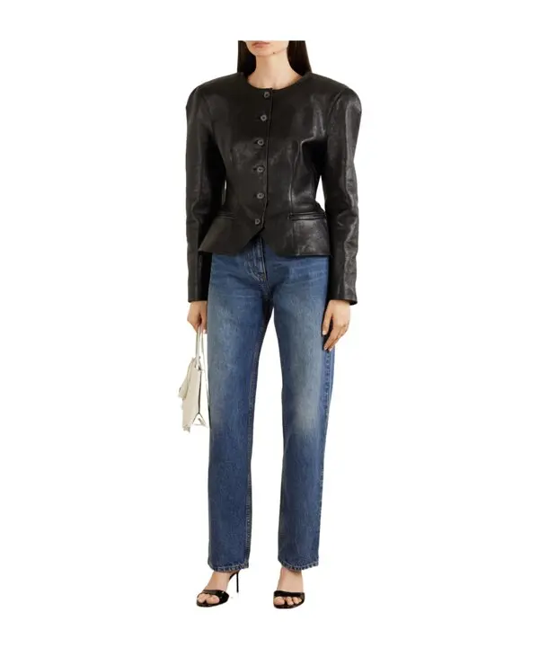 Magda Butrym Leather Button-up Jacket