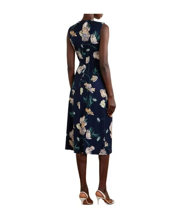 Erdem Floral Printed Ponte Midi Dress