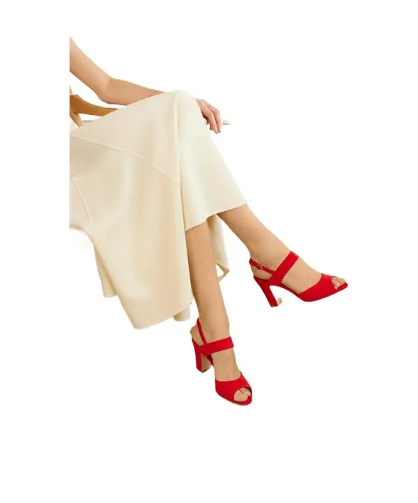 Manolo Blahnik Suede Block-heel Sandals