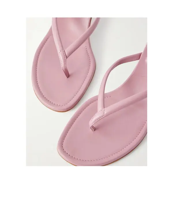 Manolo Blahnik Paterno Leather Thong Sandals