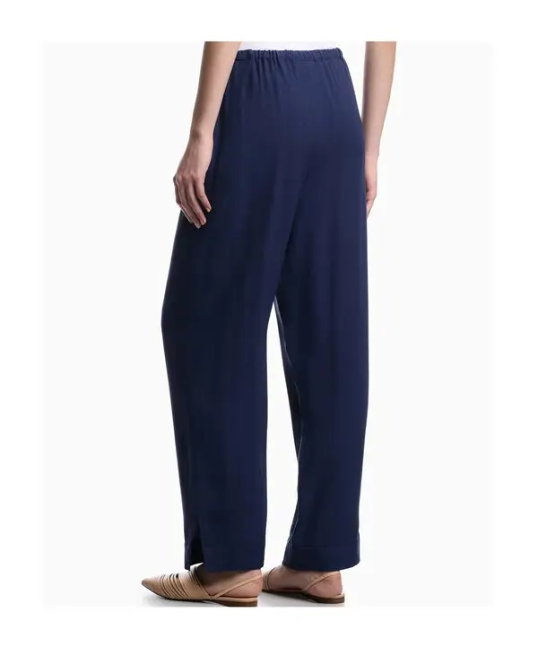 Emporio Armani Elastic Waist Wide-leg Pants
