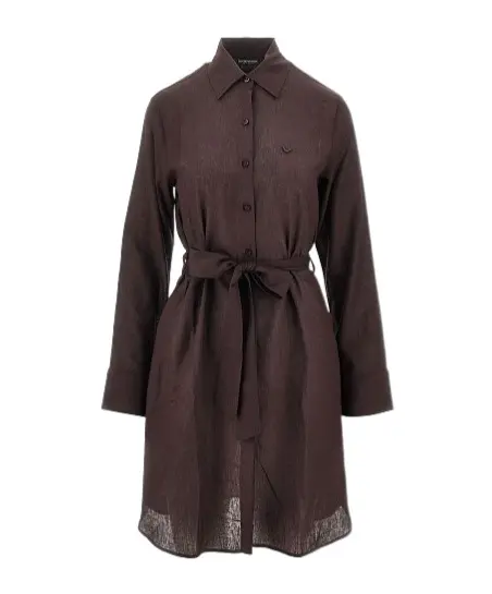 Emporio Armani Shirt Dress With Belt - Black