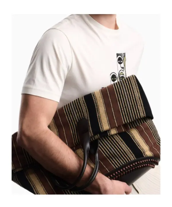Emporio Armani Striped-pattern Tote Bag
