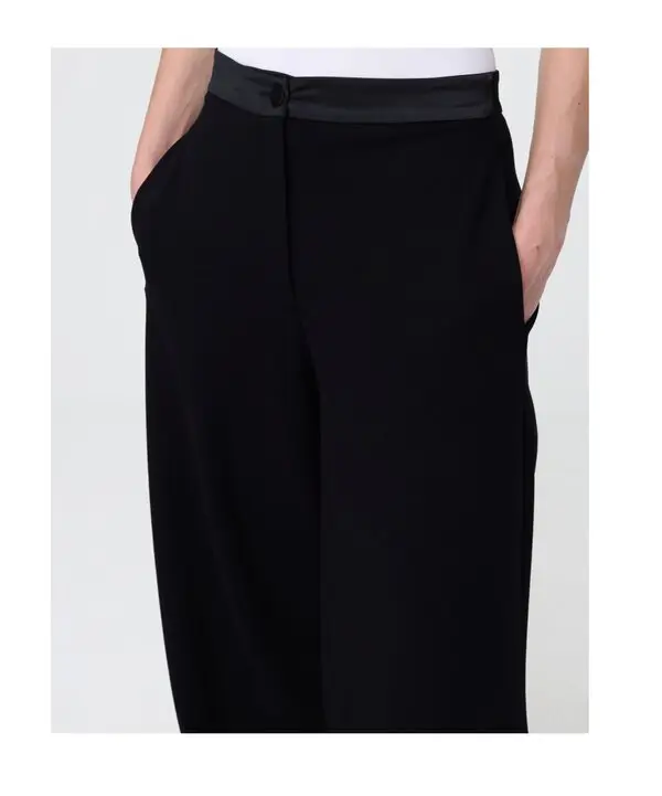 Emporio Armani Tapered-leg Trousers With Satin Waistband