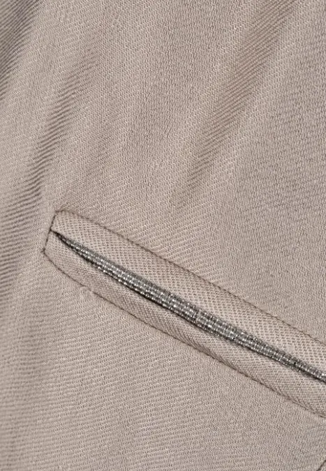 Peserico Elastic Waistband Trousers With Pocket Details