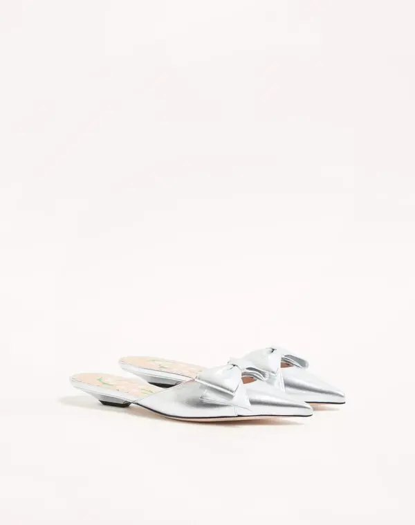 Valentino Garavani Laminated-nappa Bow Mules, 20mm