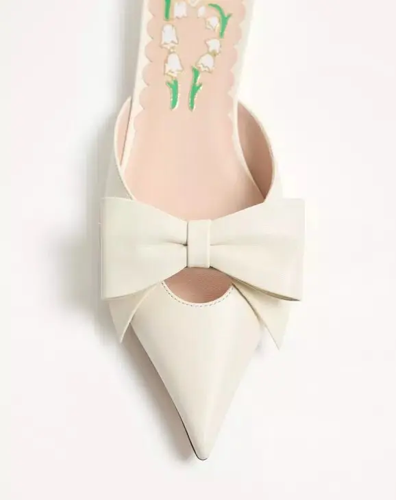 Valentino Garavani Kidskin Mules With Bow Detailing