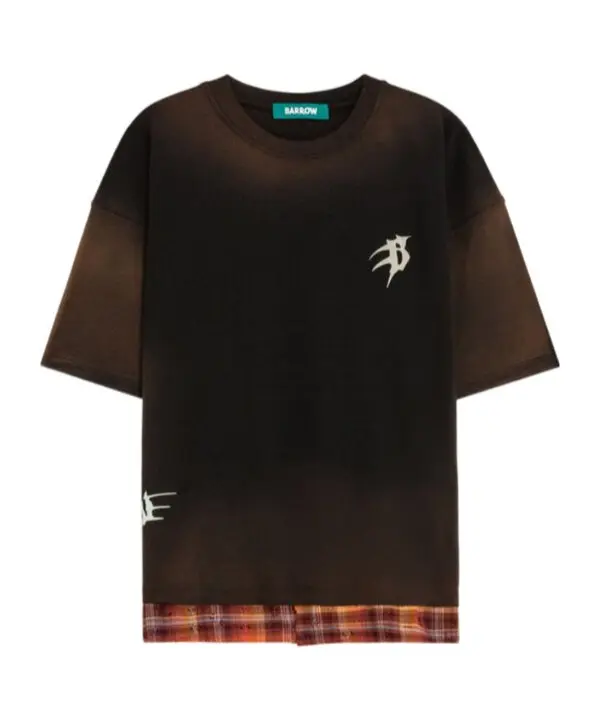 BARROW Graphic Hem Panel T-shirt - Black