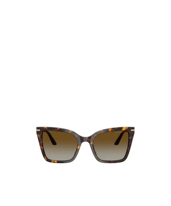 Emporio Armani Tortoiseshell Patterned Square Frame Sunglasses - Brown