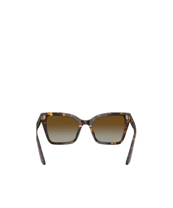 Emporio Armani Tortoiseshell Patterned Square Frame Sunglasses - Brown