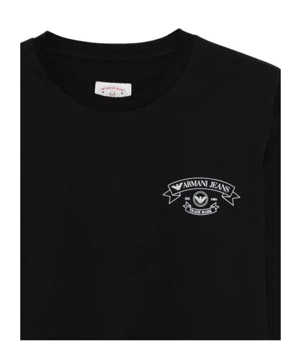 Emporio Armani Logo Long Sleeve T-shirt - Black