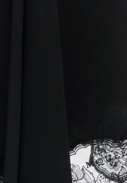 Alexander McQueen Lace-trim Asymmetric Midi Skirt