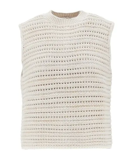 Emporio Armani Pointelle Knit Sleeveless Top