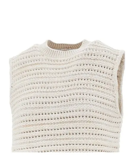 Emporio Armani Pointelle Knit Sleeveless Top