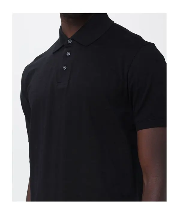 Emporio Armani Cotton Jersey Polo Shirt - Black