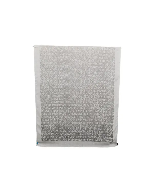 Emporio Armani Logo Scarf - Grey