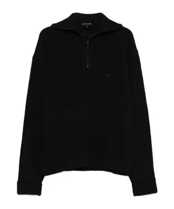 Emporio Armani Half-zip Wool Sweater