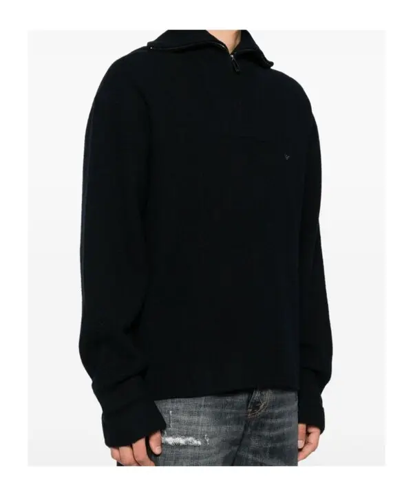 Emporio Armani Half-zip Wool Sweater