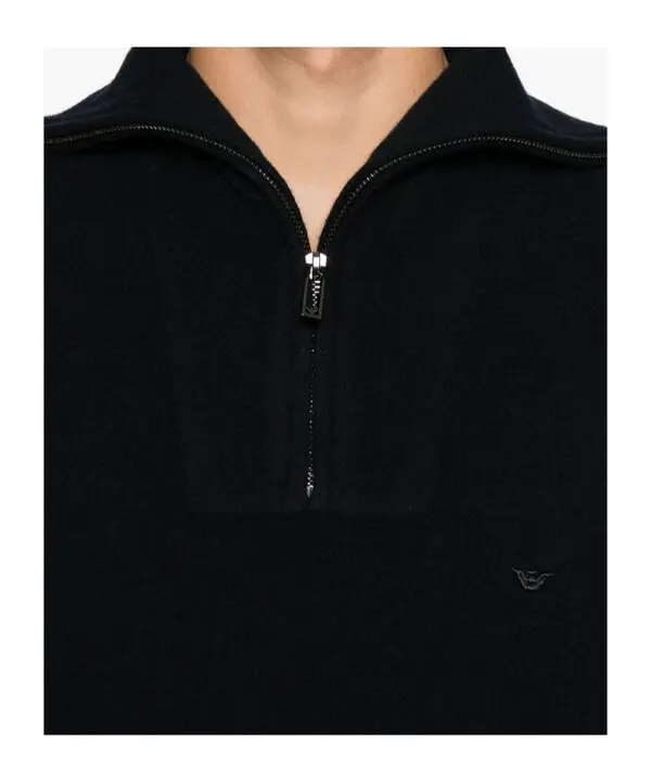 Emporio Armani Half-zip Wool Sweater