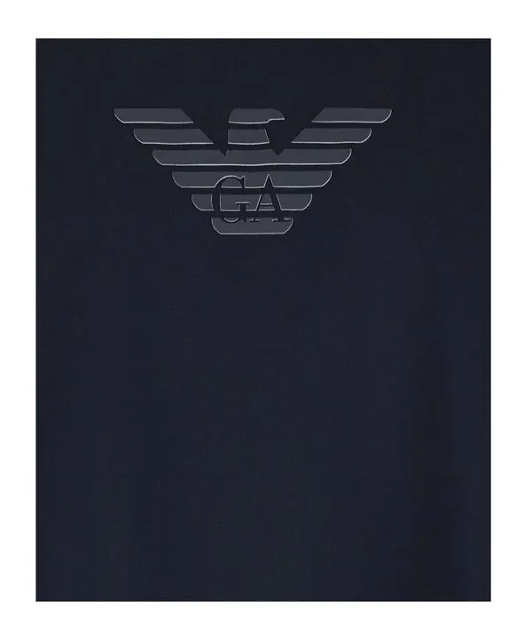 Emporio Armani Logo Embossed Crewneck T-shirt