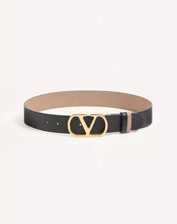 Valentino Garavani Reversible Vlogo Signature Belt In Glossy Calfskin 40mm