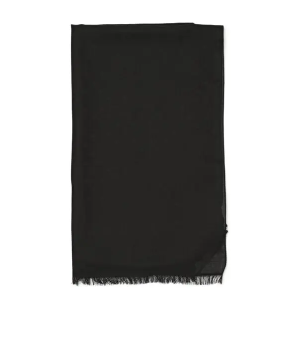 Emporio Armani Fringed Scarf - Black