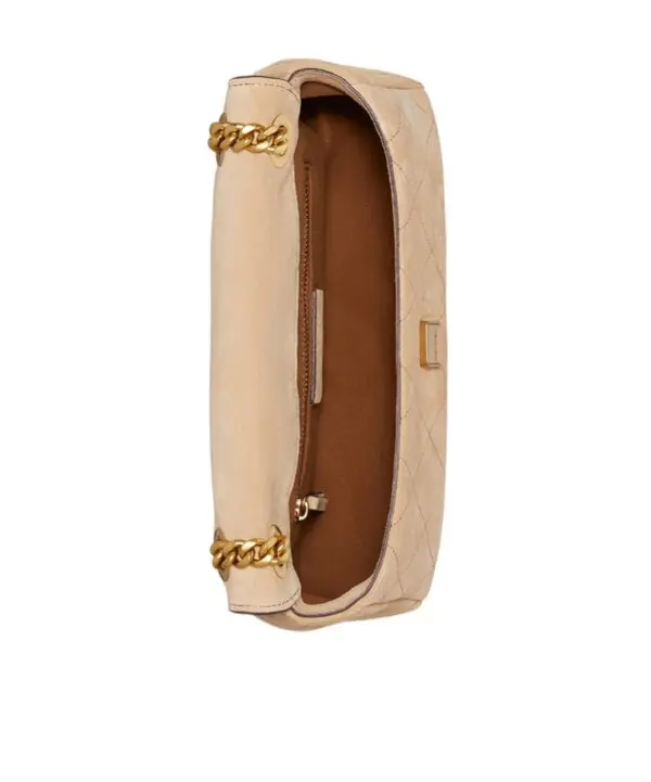 Tory Burch Small Quilted Shoulder Bag - Limestone