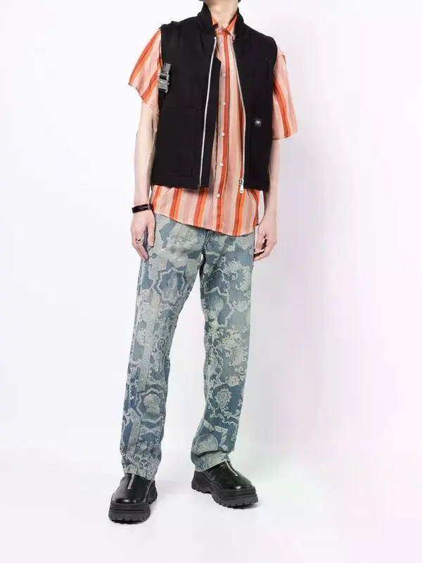 (DI)VISION Logo-patch Zip-up Gilet