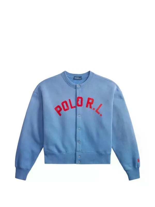 Polo Ralph Lauren Logo-print Press-stud Cardigan - Blue