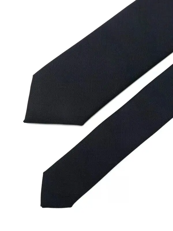 LARDINI Woven Textured Neck Tie - Blue