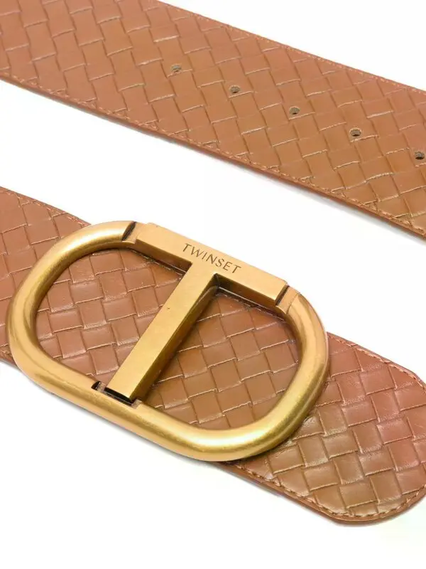 TWINSET Woven Oval Buckle Belt