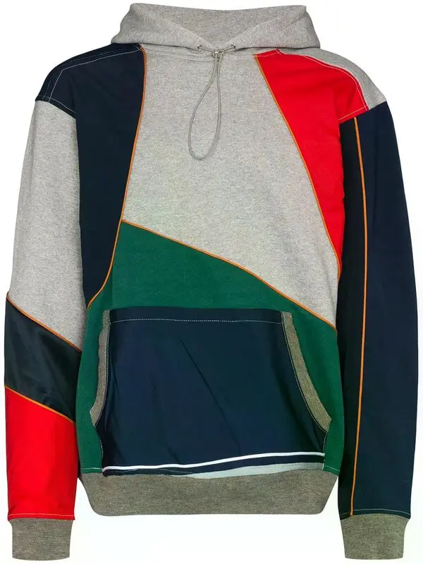 Ahluwalia Patchwork Design Hoodie - Grey
