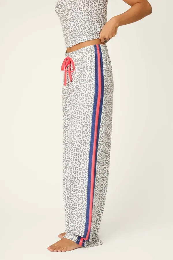 PJ Salvage Grey Leopard Print Pajama Pants