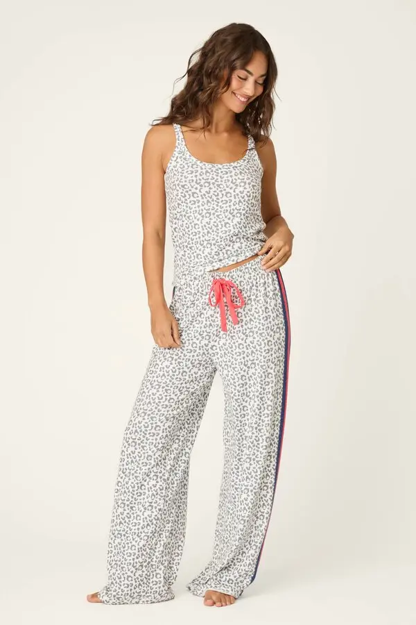 PJ Salvage Cat's Meow Big Stretch" Animal Print Scoop Neck Tank