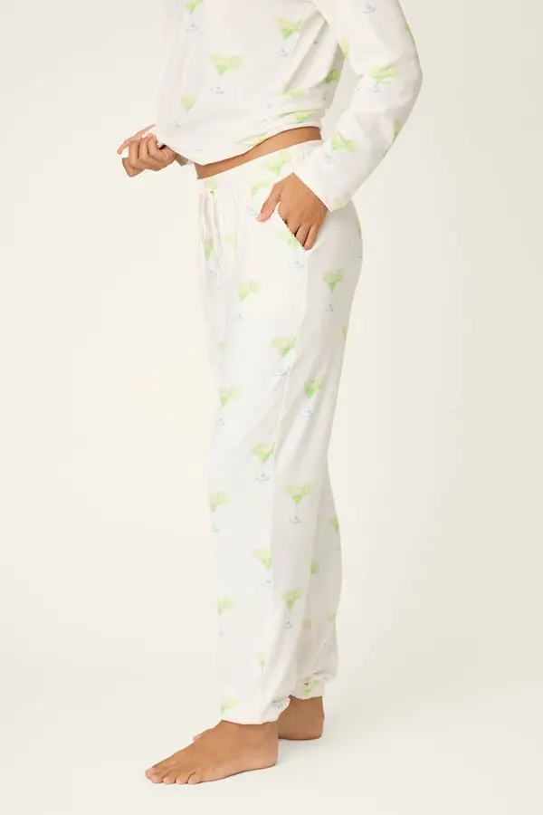 PJ Salvage Margarita Print Jogger Pants