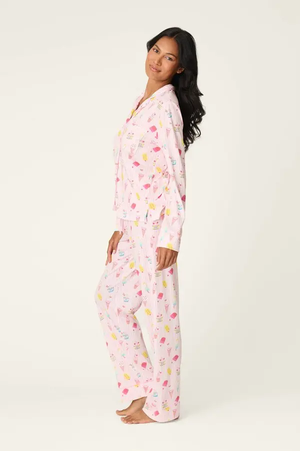 PJ Salvage Super-soft Cotton Playful Prints Sugar Rush Long Pajama Set