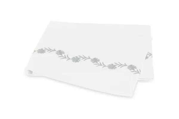 MATOUK Daphne Flat Bed Sheet - Silver