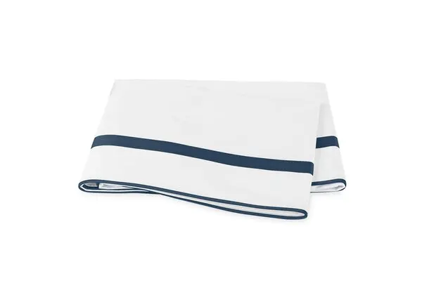 MATOUK Louise Flat Bed Sheet - Navy