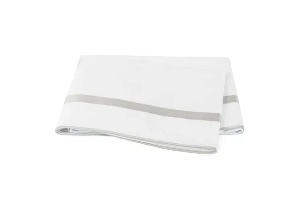 MATOUK Louise Flat Bed Sheet - Silver