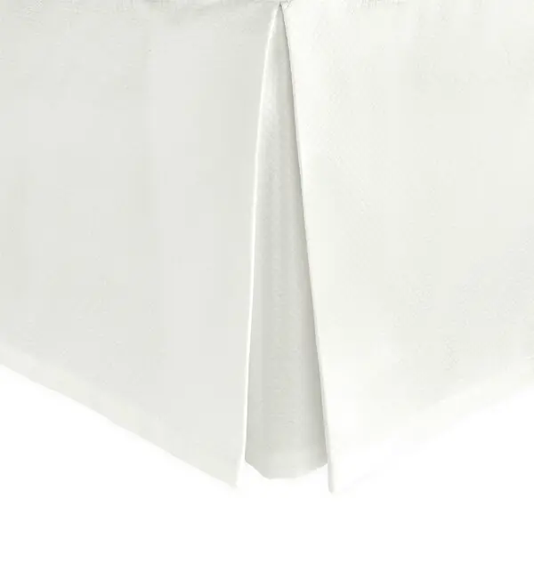 MATOUK Diamond Pique Bed Skirt - Bone