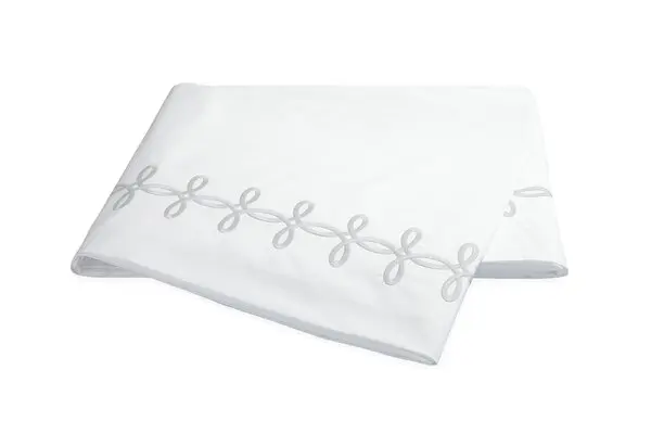 MATOUK Gordian Knot Flat Bed Sheet - Silver